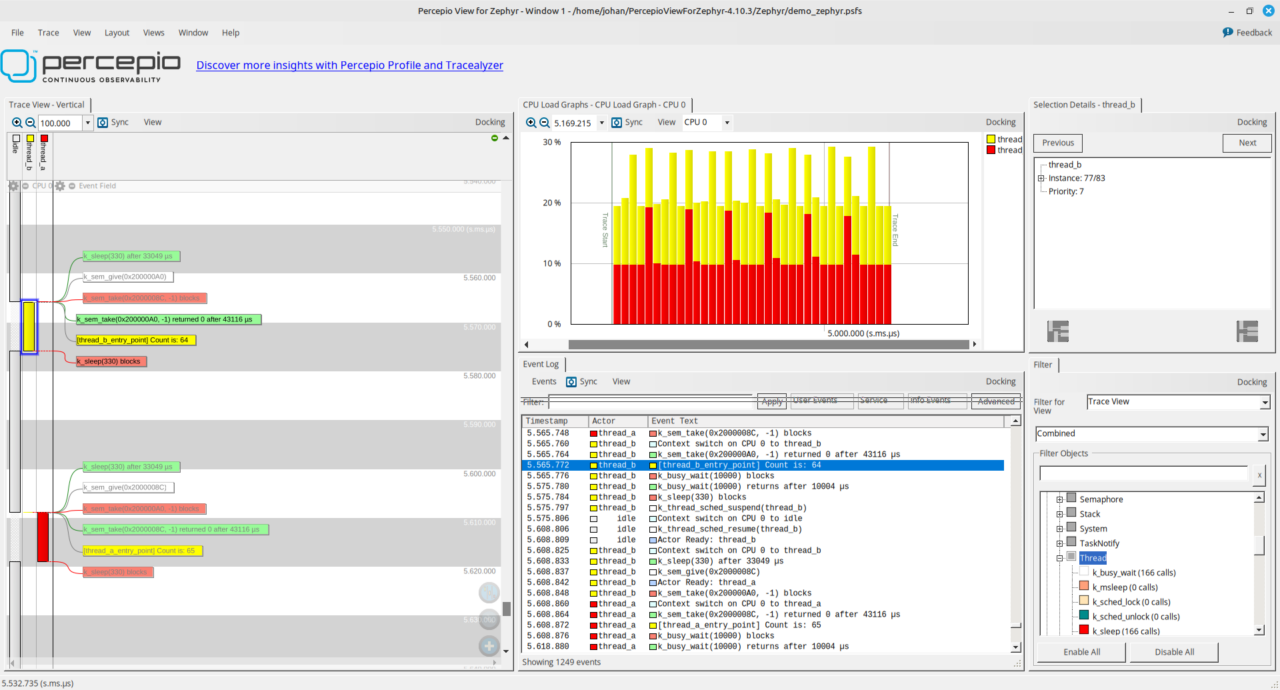 Getting Started – Zephyr View | Traceviewer